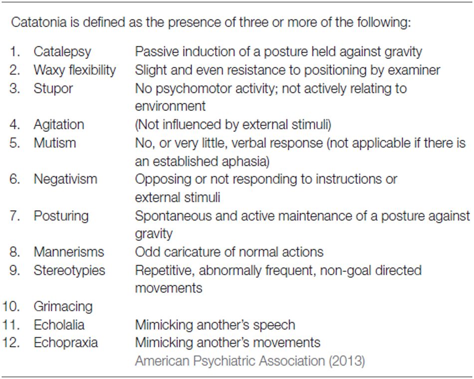catatonic rigidity
