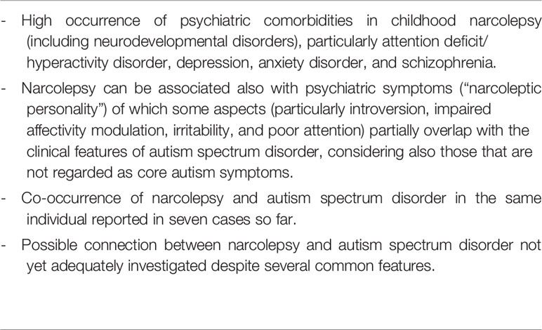 narcolepsy psychology example
