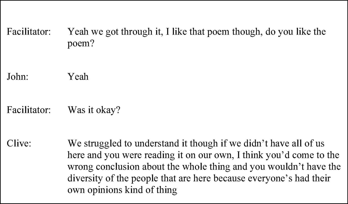 Frontiers | Beyond the sentence: Shared reading within a high secure ...