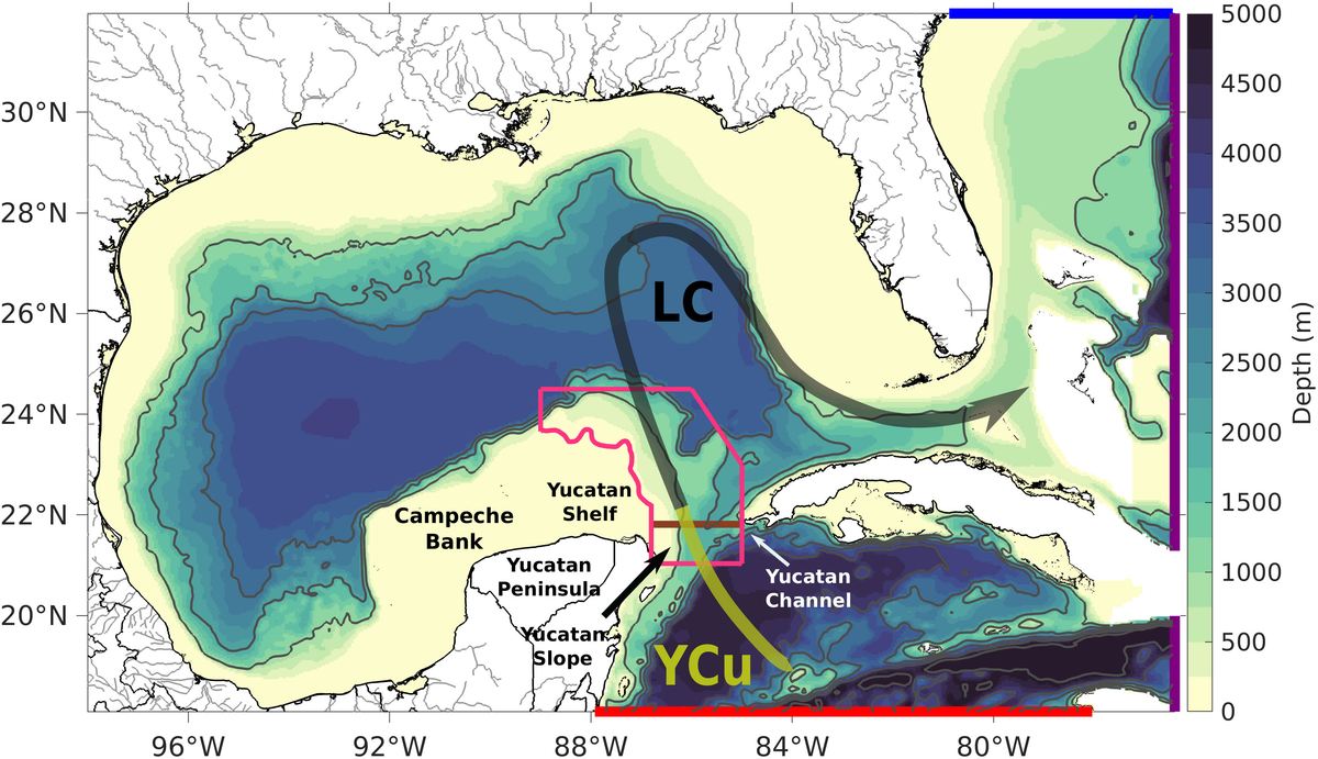 Frontiers | Stratification variability in the Yucatan Channel and its relationship with the Loop ...