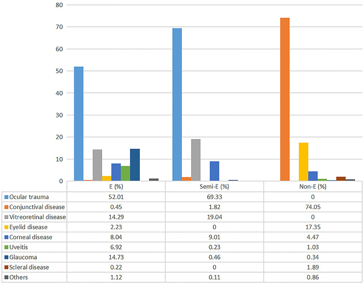 Frontiers | Characteristics of eye-related emergency visits and triage ...