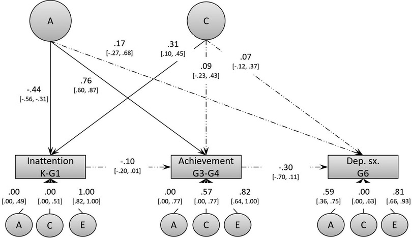 Frontiers | Inattention, academic underachievement, and depressive ...