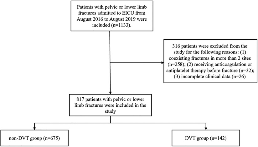 Frontiers | Risk factors for deep vein thrombosis in patients with ...