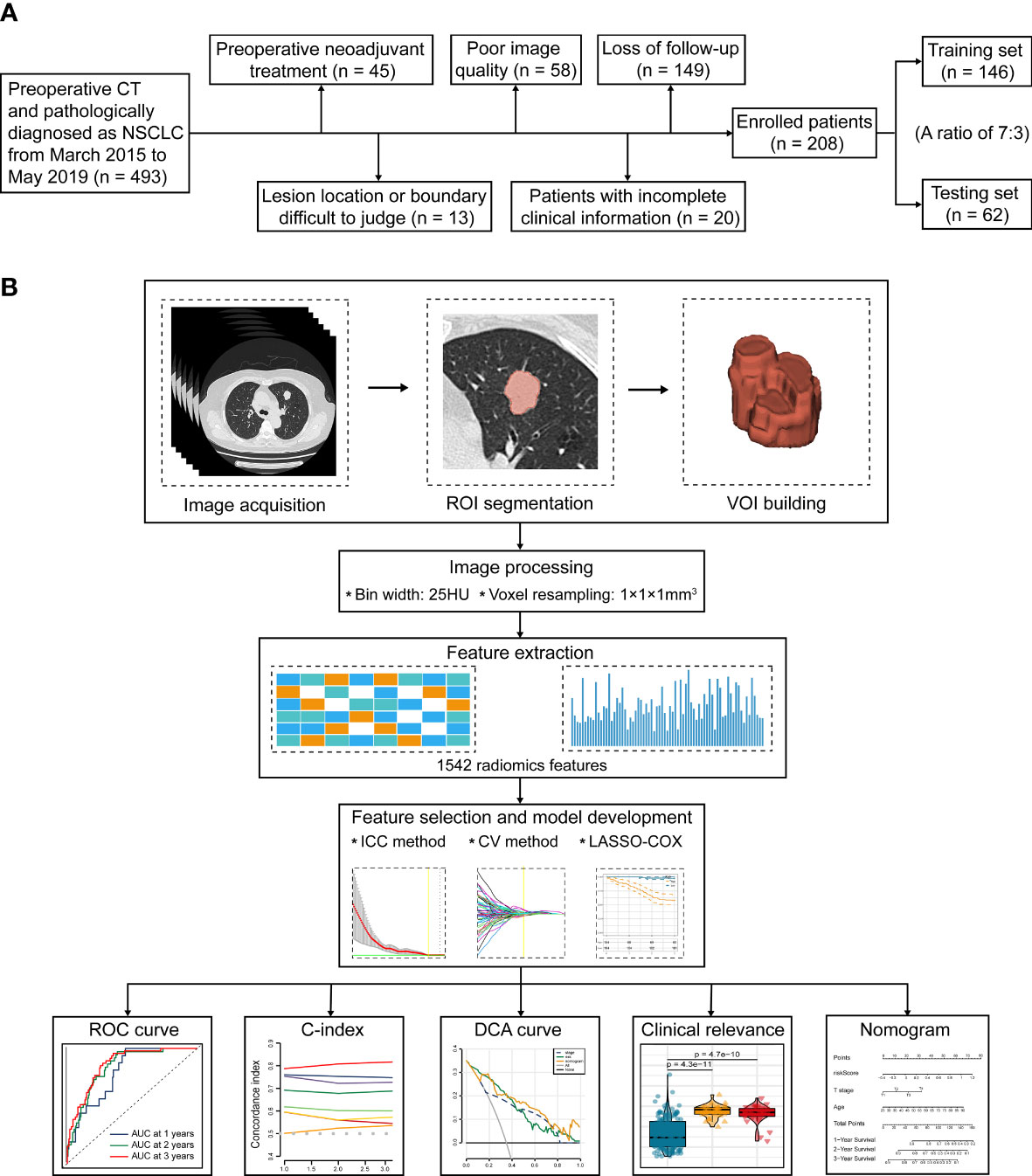 Frontiers | Preoperative computed tomography-based tumoral radiomic ...