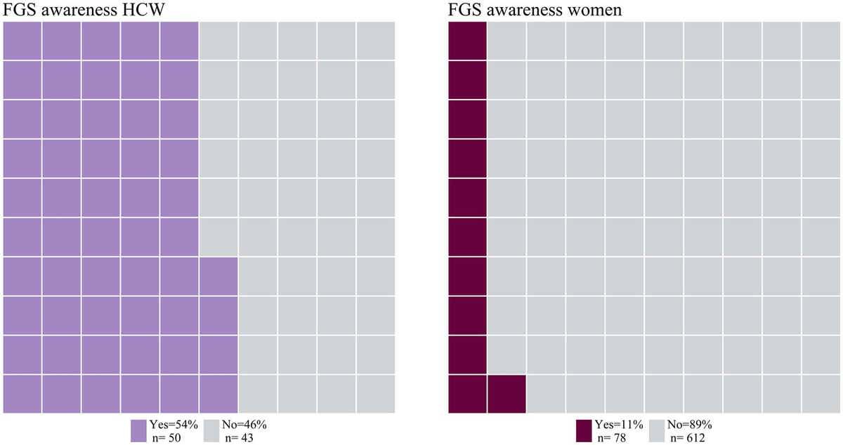 Frontiers | Awareness and knowledge of female genital schistosomiasis ...