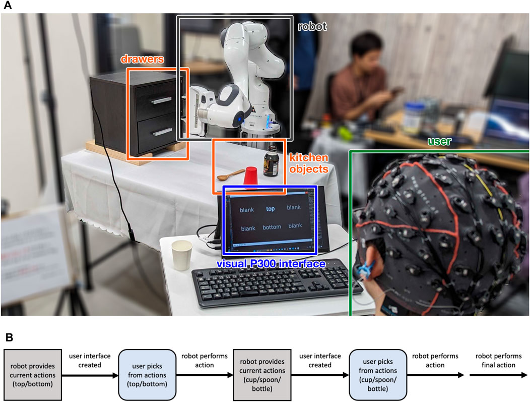 Frontiers | A comparison of visual and auditory EEG interfaces for robot multi-stage task control