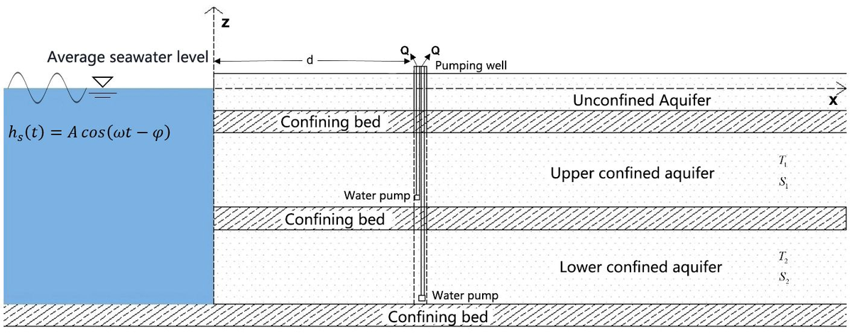 Frontiers | Groundwater level fluctuation caused by tide and groundwater pumping in coastal ...