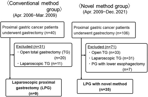 Frontiers | Novel reconstruction method using long and narrow gastric tube in laparoscopic ...