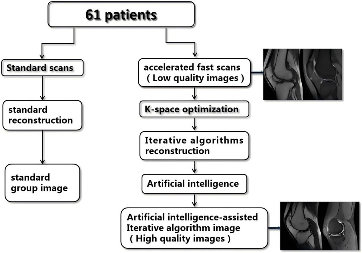 Frontiers | Feasibility of knee magnetic resonance imaging protocol using artificial ...