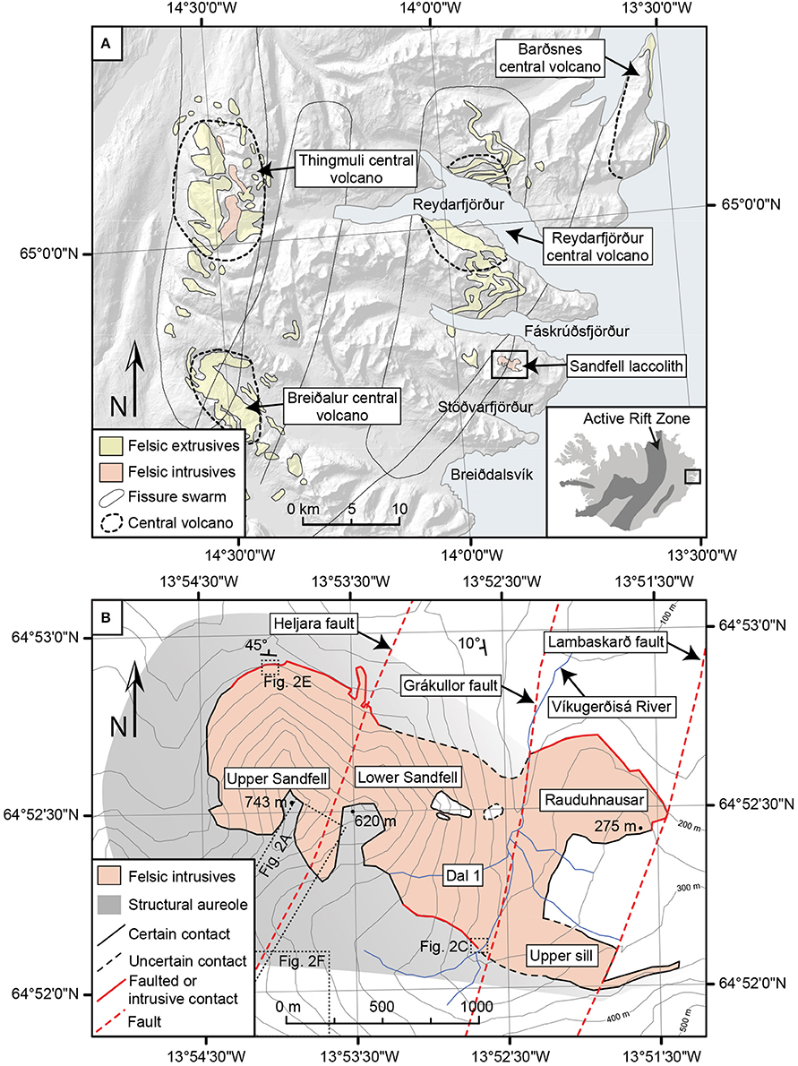 Frontiers | Syn-Emplacement Fracturing in the Sandfell Laccolith ...