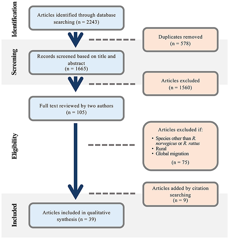 Frontiers | Rats About Town: A Systematic Review of Rat Movement in ...