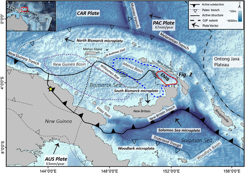 Frontiers | Morphotectonic Analysis of the East Manus Basin, Papua New ...
