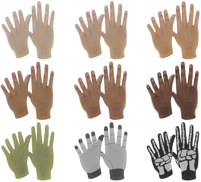 Frontiers | Hafnia Hands: A Multi-Skin Hand Texture Resource for ...