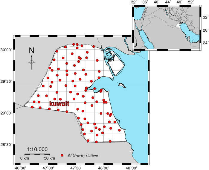 Frontiers | A High-Resolution Gravimetric Geoid Model for Kuwait Using ...