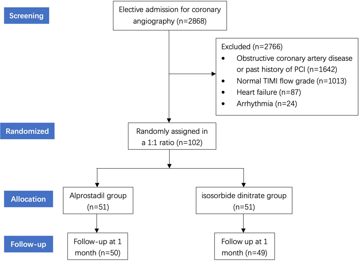 Frontiers | Alprostadil vs. isosorbide dinitrate in ameliorating angina ...
